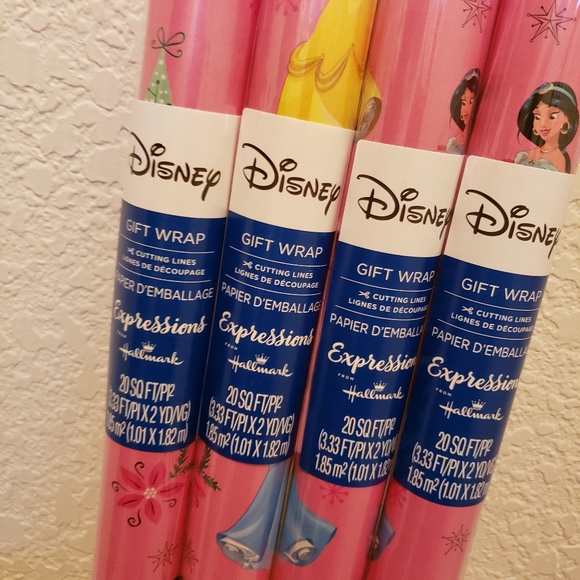 Disney | Party Supplies | Disney Princess Wrapping Paper Gift Wrap Roll ...
